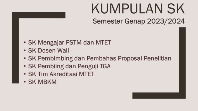 Kumpulan SK dan Berita Acara Semester Genap 2023/2024 – Program Studi ...